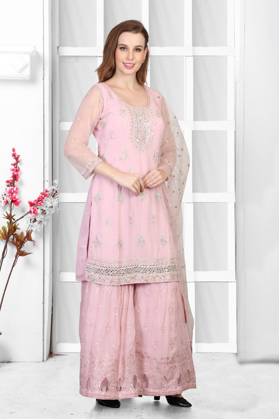 Buy Online Pink Gharara Suits | Roop Sari – Roop Sari Palace