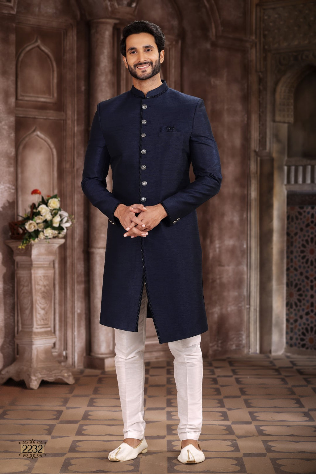 Men's Semi Indo-Western Sherwani – Roop Sari Palace